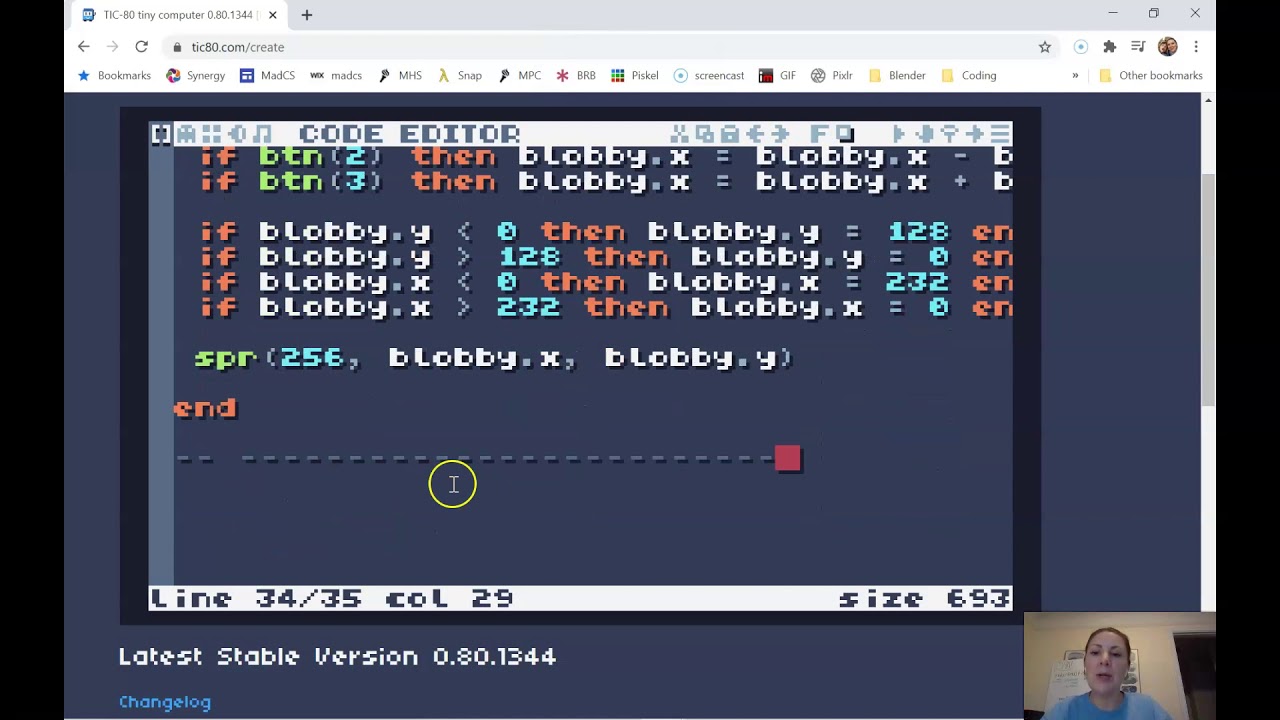 TIC-80 Platformer Lesson 4: organizing your code - YouTube