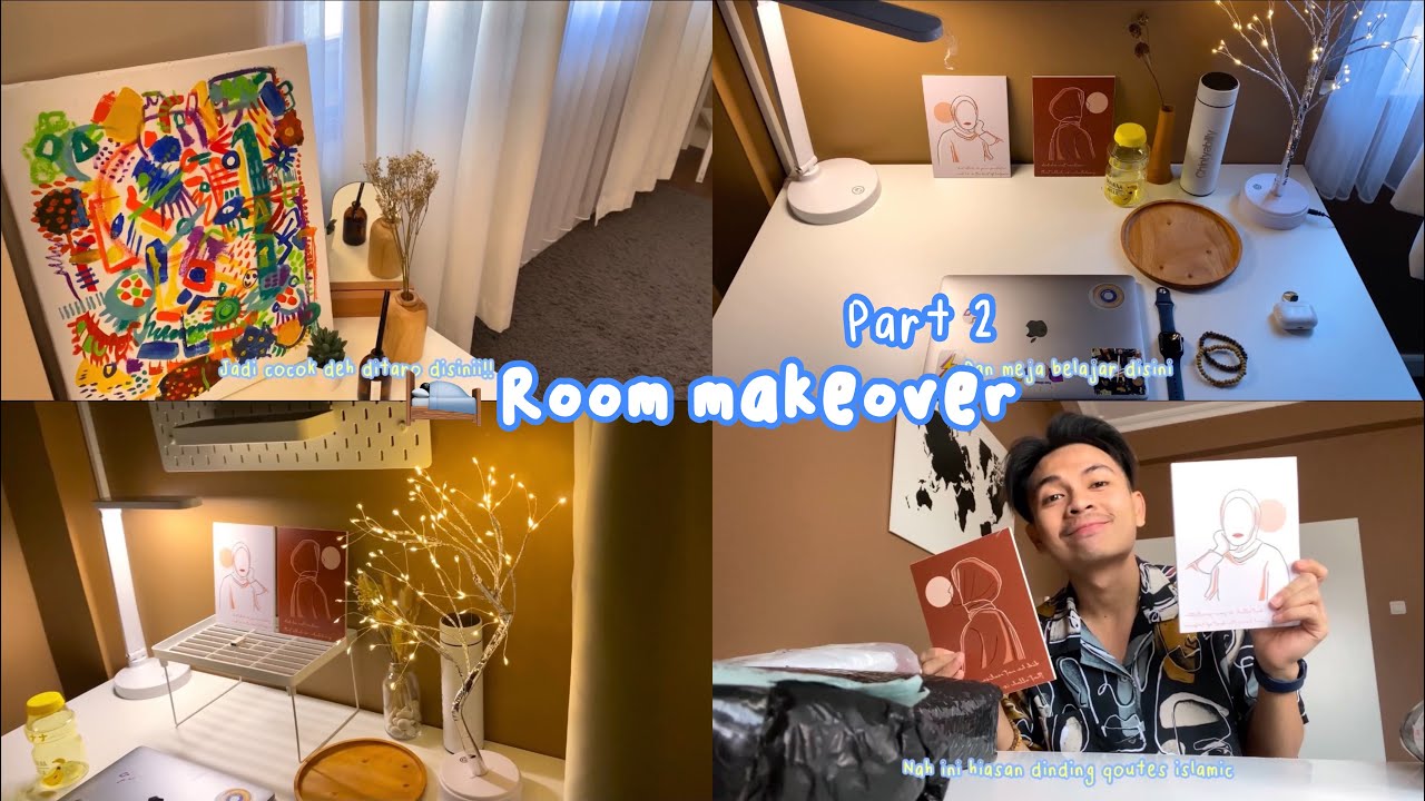 room makeover + a day in my life || makeover kamar minimalis cowok part ...