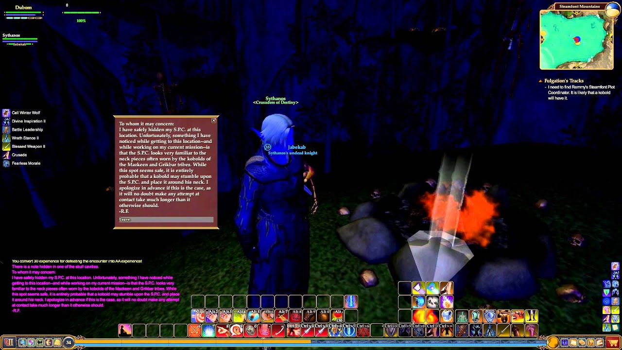 EverQuest 2 - Steamfont Mountains - Watchman Plarg - Fulgation's Tracks ...