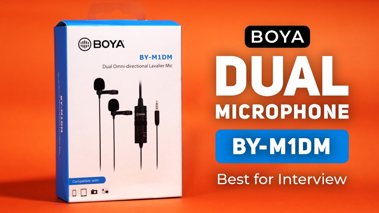 Boya Dual Lavalier Microphone- Best for 2 Person Interview Videos ...