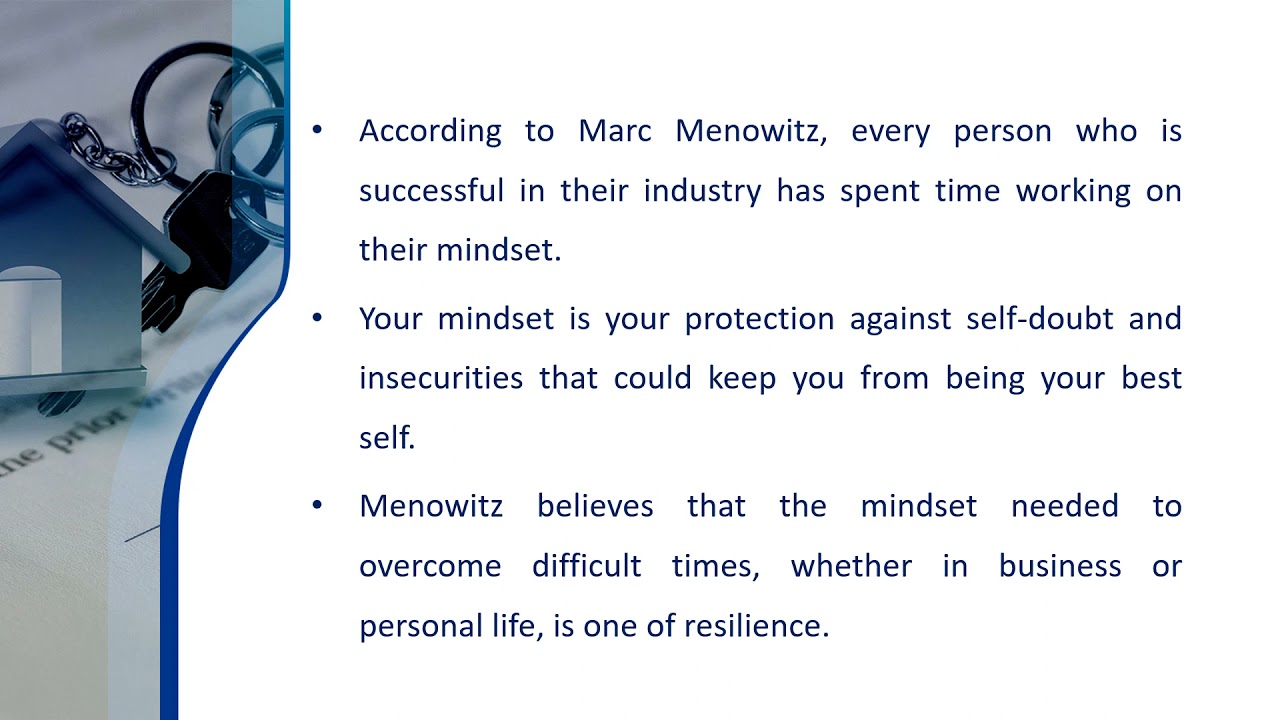 Real Estate Expert Marc Menowitz On The Mindset Needed To Overcome ...
