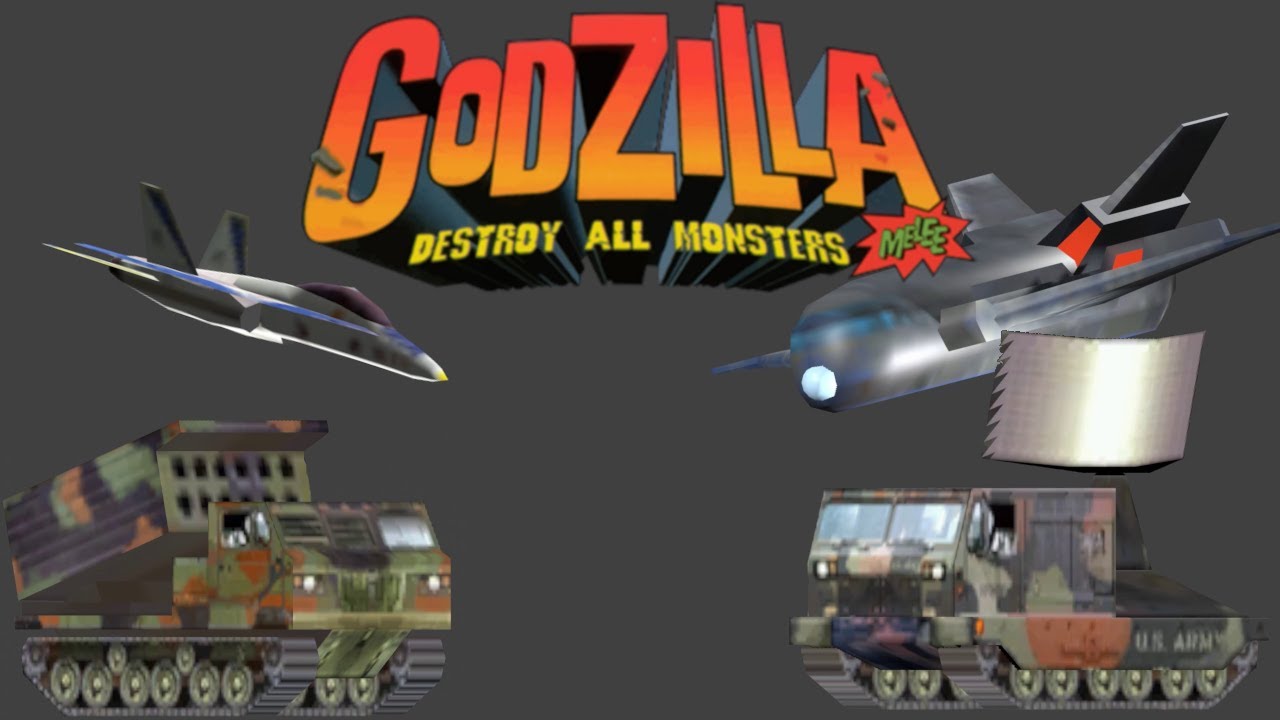 Unused Military Vehicles - Godzilla: Destroy All Monsters Melee - YouTube