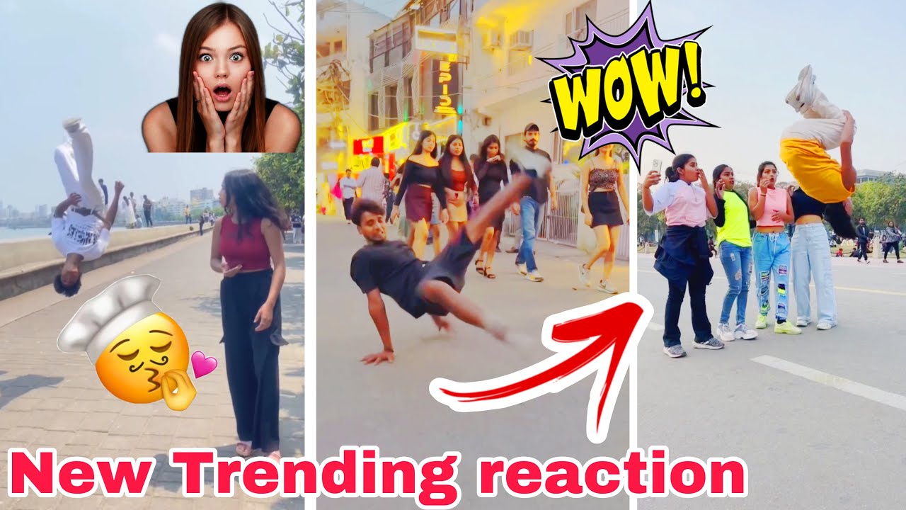 Flip 🔥Flip video ️‍🔥New flip reaction video😱Tik tok, flip in public ...
