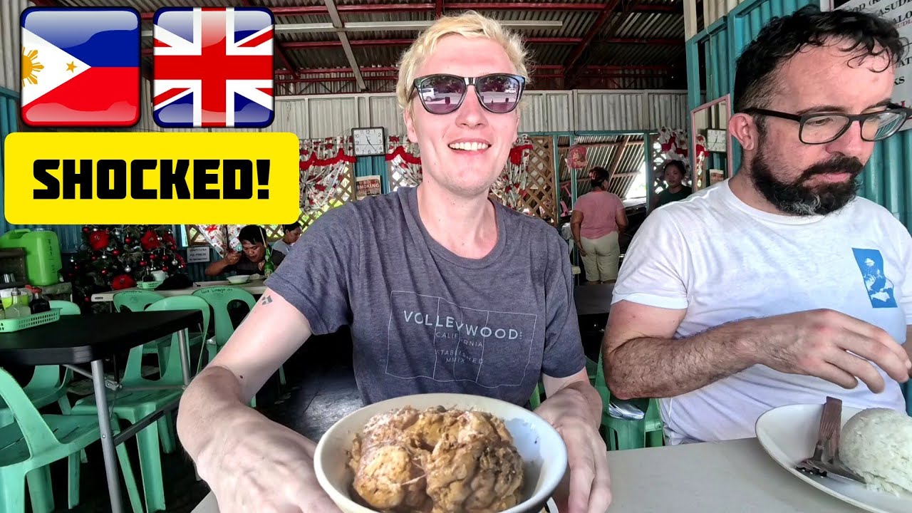 SHOCKED Friend trys Filipino Food MATOK (COWS BRAIN)! 🇵🇭 - YouTube