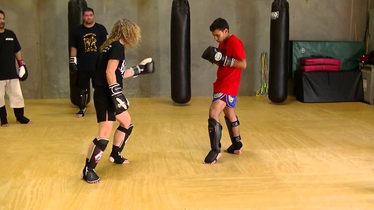 Kathy Long Kickboxing Seminar at Claycomb Karate In Fontana CA - YouTube