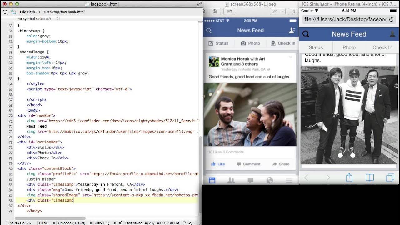 Recreating Facebook UI with HTML and CSS (live coding screencast) - YouTube