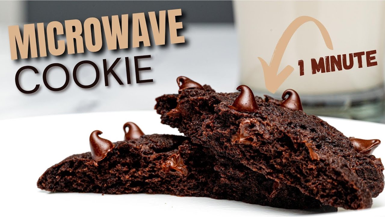 1 Minute Microwave Triple Chocolate Chip Cookie | Eggless Microwave ...