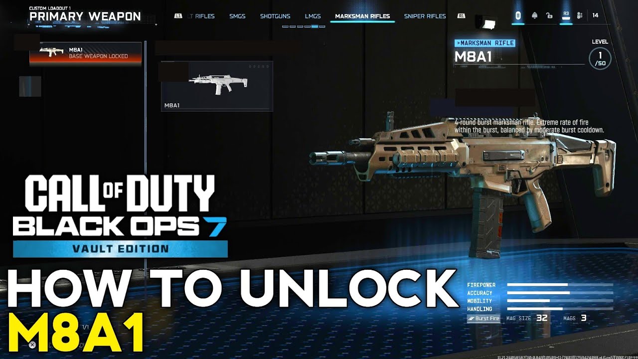 How to Get M8A1 Marksman Rifle BO7 | How to Unlock M8A1 BO7 | Black Ops ...
