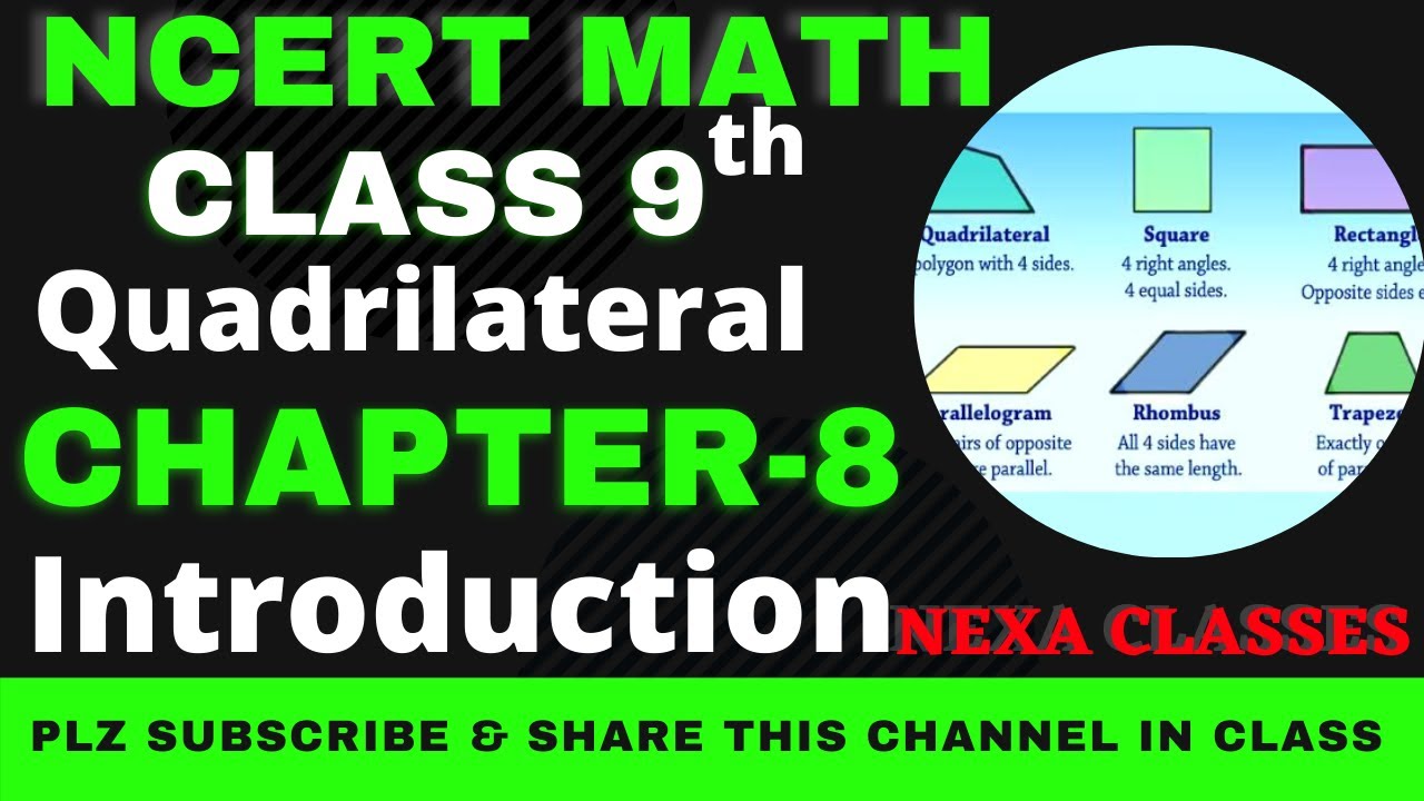 Introduction | Chapter 8 | Quadrilateral | Class 9th NCERT Math | - YouTube