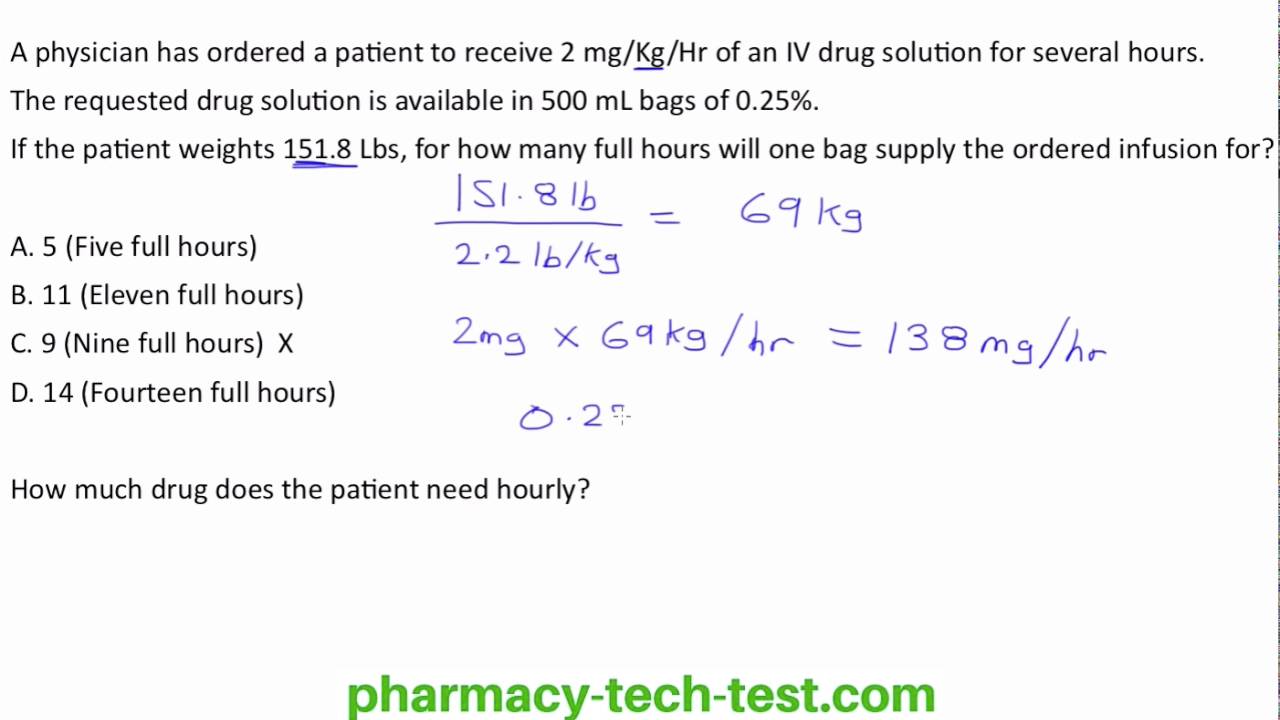 Pharmacy IV Times Calculation YouTube Pharmacy IV Times Calculation YouTube
