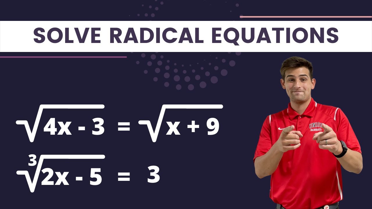 Solve Radical Equations - YouTube