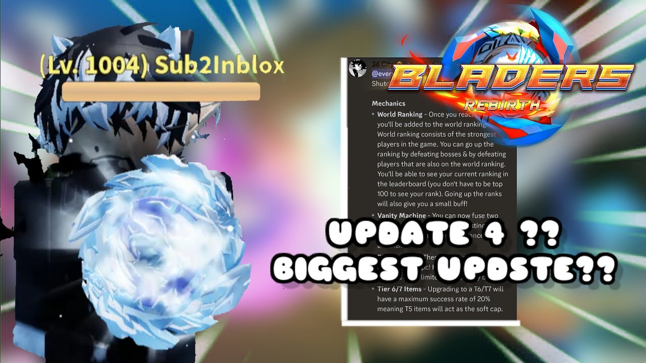Checking out the new update - 4 in blader's rebirth #roblox - YouTube