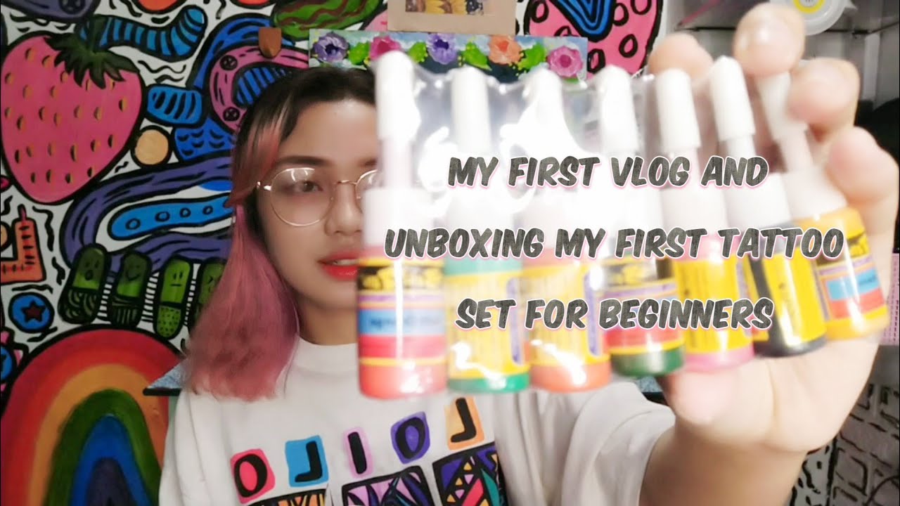 Unboxing of my first Tattoo machine set for beginners | My first vlog ...