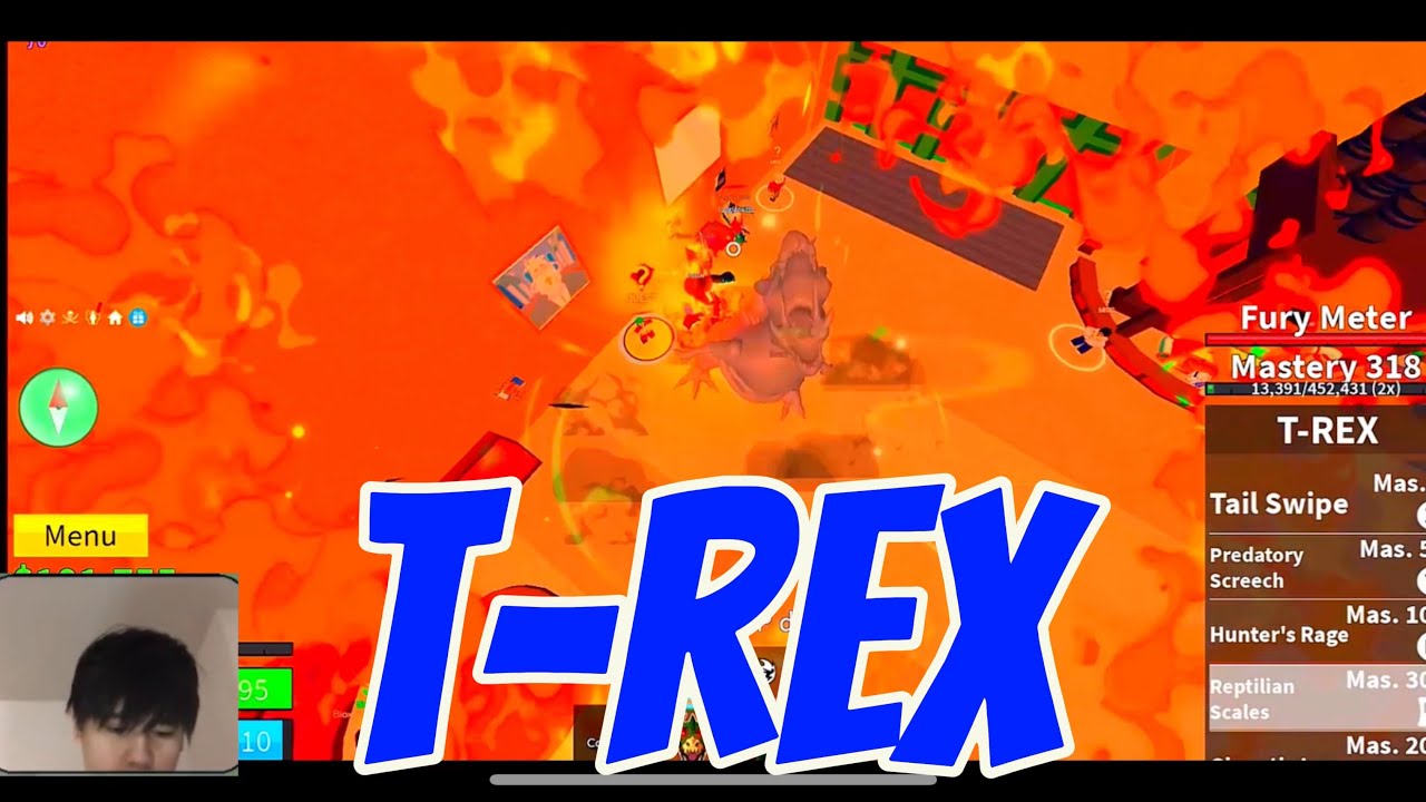 T-Rex gaming and Farming Skill Showcase | Bloxfruits | Roblox - YouTube