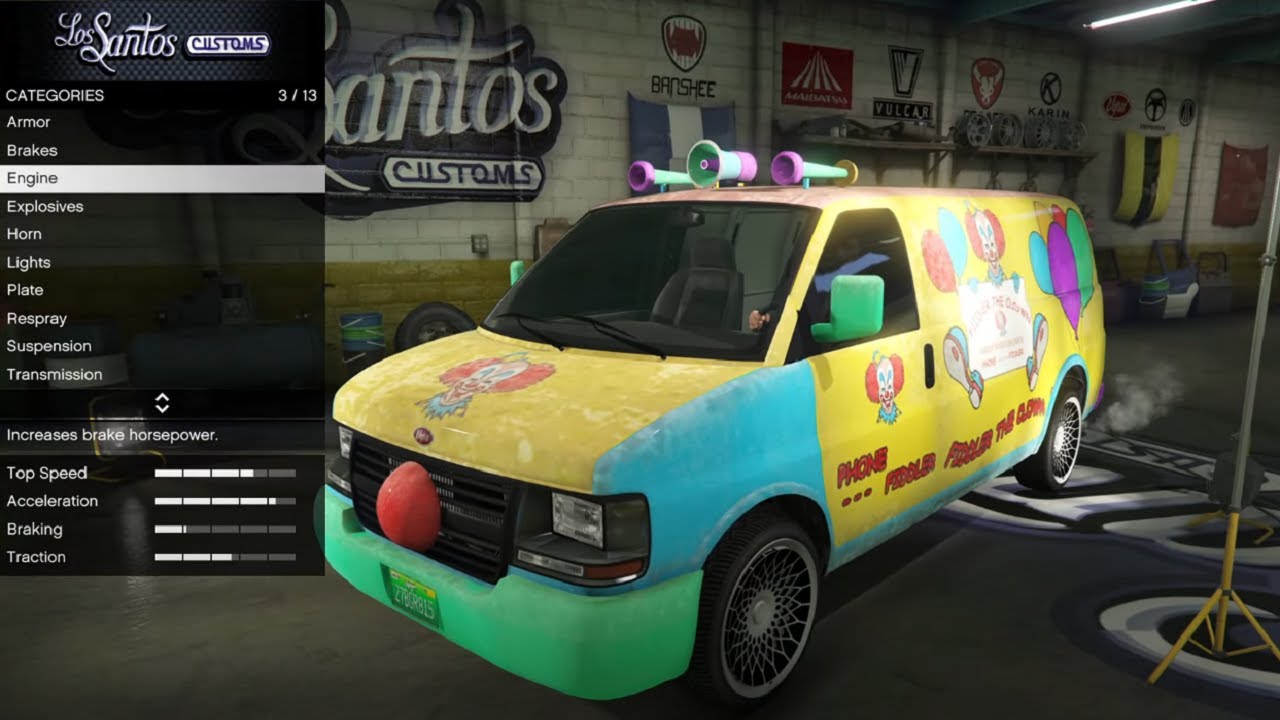 GTA Online - Vapid Clown Van Customization - YouTube