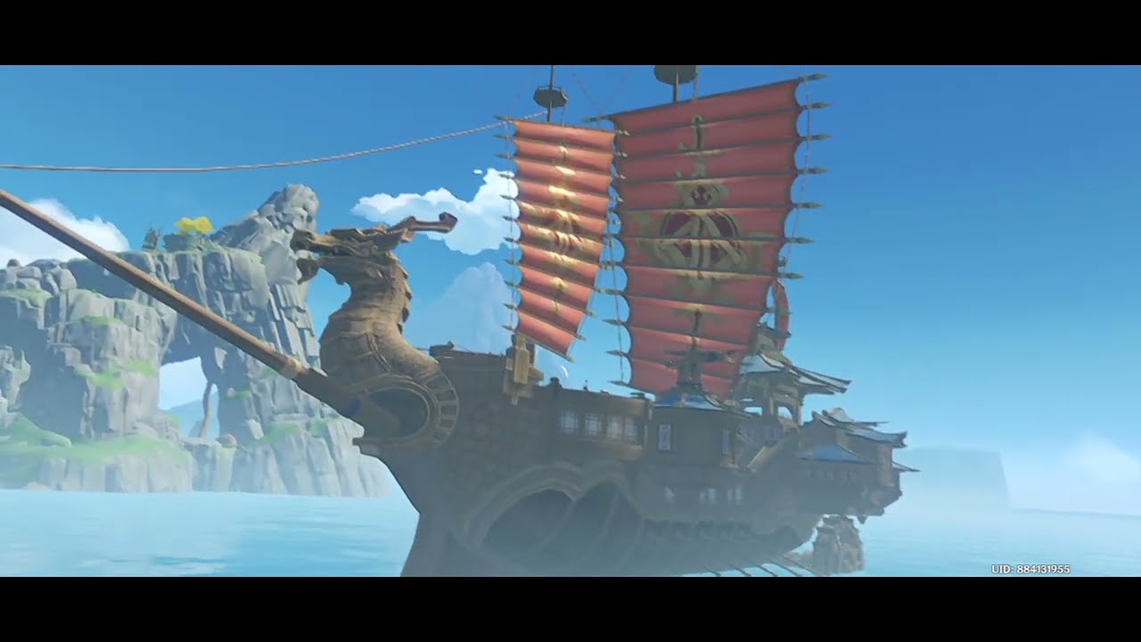 First Glimpse of Inazuma| Ship ride to Inazuma | A ride on the Alcor ...