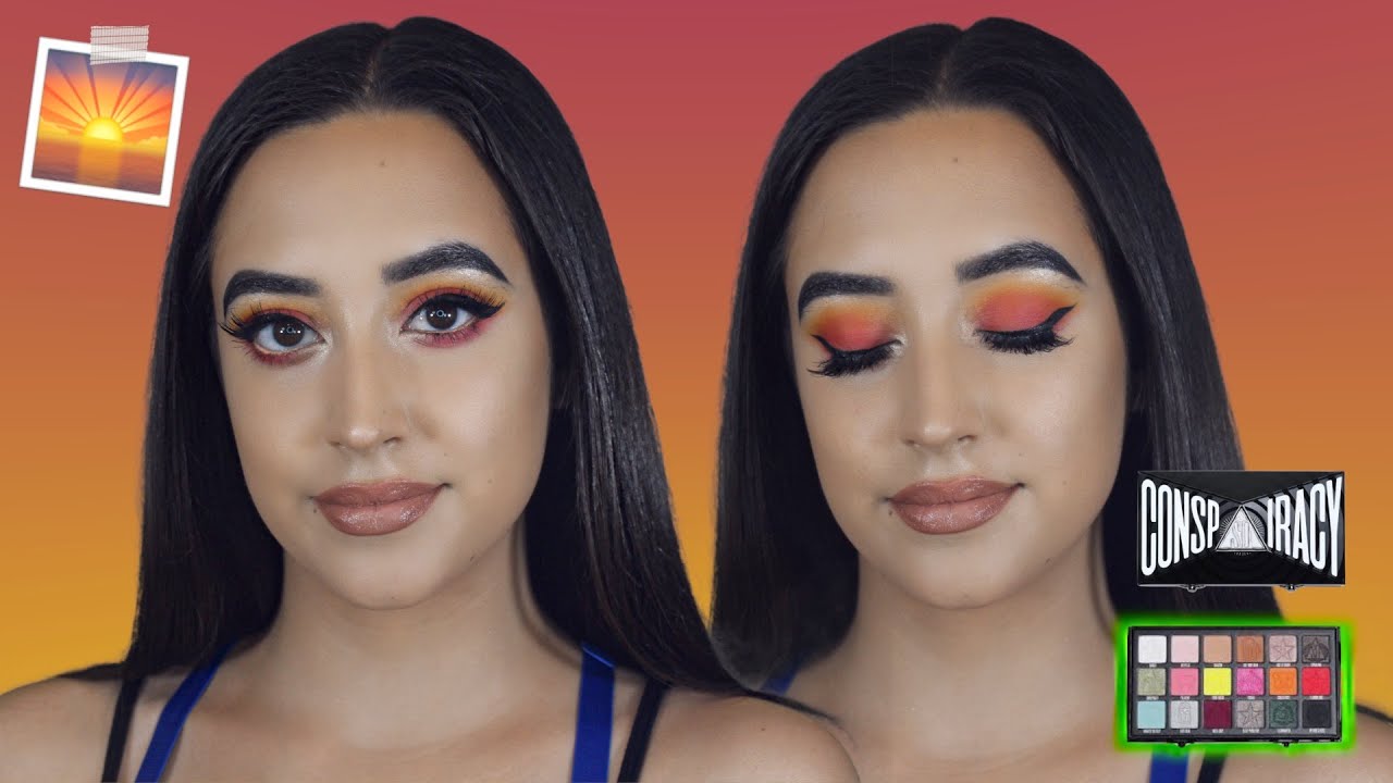 Soft Sunset Inspired Makeup Tutorial | Jeffree Starr X Shane Dawson The Conspiracy Palette - YouTube