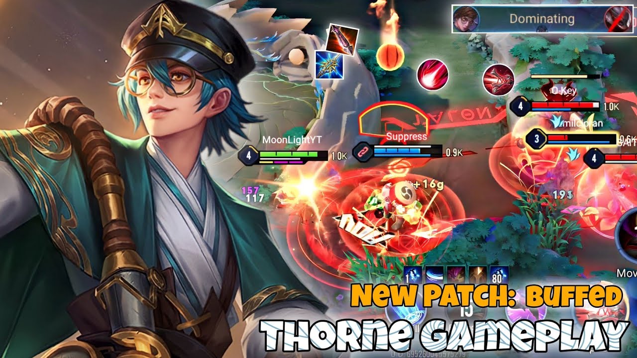 Thorne Dragon Lane Pro Gameplay | New Patch Buffed | Arena of Valor Liên Quân mobile CoT - YouTube