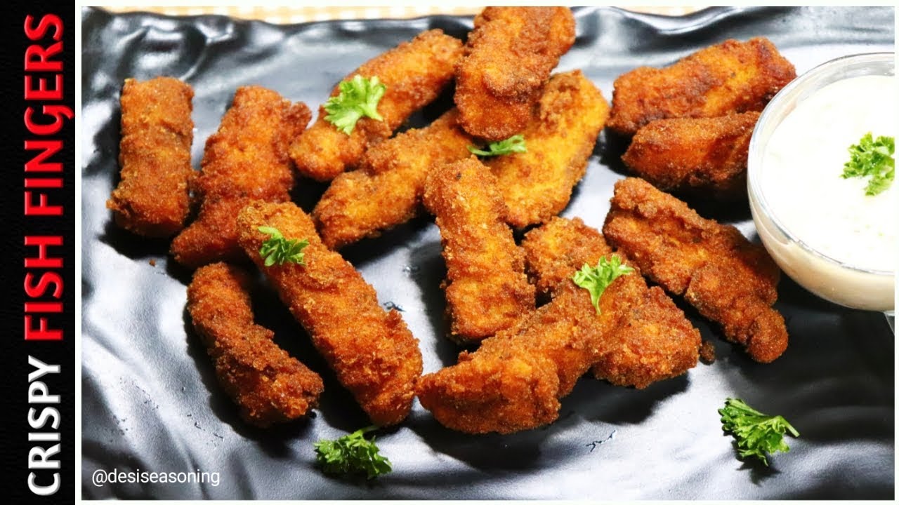 CRISPY FISH FINGERS - Snacks For Kids - DESI SEASONING - YouTube