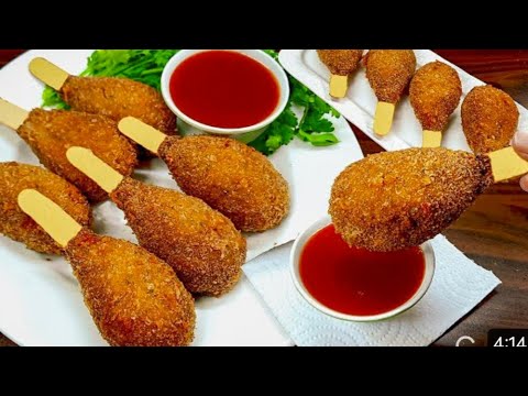 Chinese lollipop|| easy snacks for evening||Chicken lollipops||by ...
