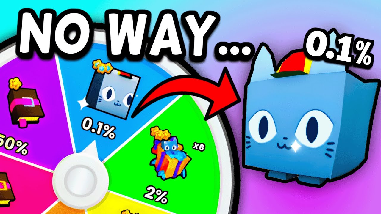I GOT THE 0.1% HUGE CAT ON THE SPINNY WHEEL?! (Pet Sim 99) - YouTube