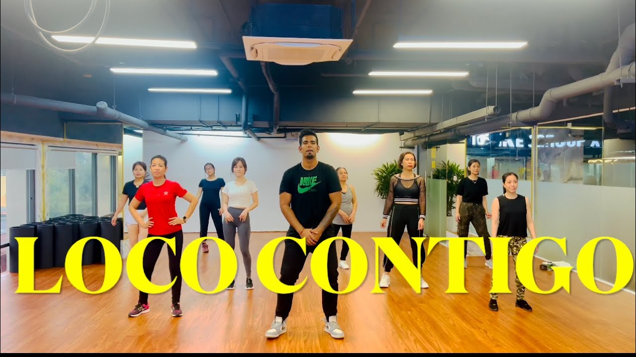 Zumba With Abhi | Loco Contigo Letra | Easy Steps | Beginners class ...