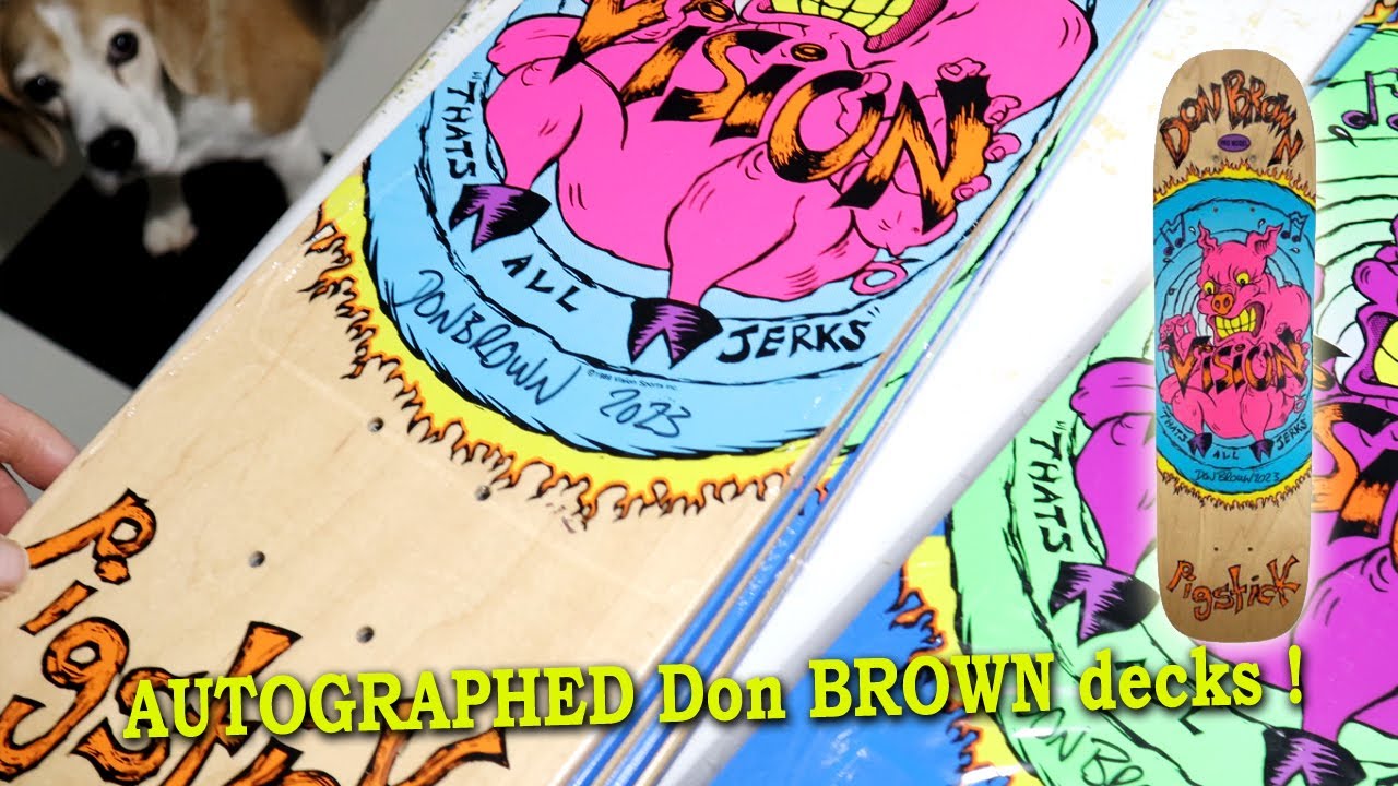Autographed VISION Don Brown freestyle skateboard deck from Decomposed ...