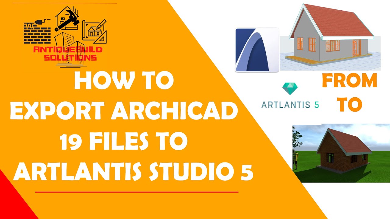 How to Save/Export ArchiCAD 19 Files to Atlantis Studio 5 - YouTube