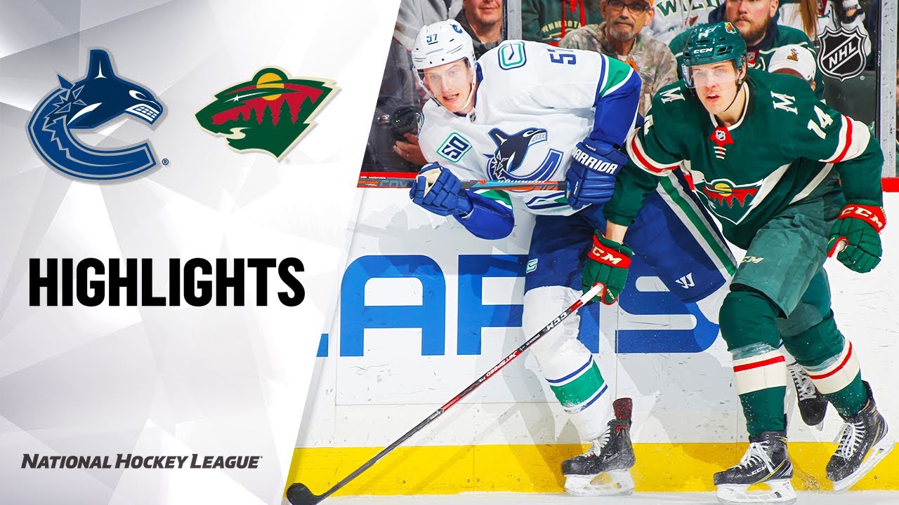 NHL Highlights | Canucks @ Wild 1/12/20 - YouTube