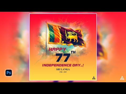 SRI LANKA CELEBRATES 77 YEARS OF INDEPENDENCE! - Social Media Post Design.