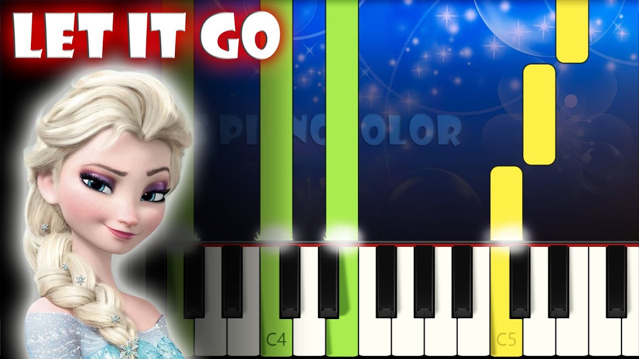 Let It Go - Frozen | Piano Tutorial | Karaoke - YouTube