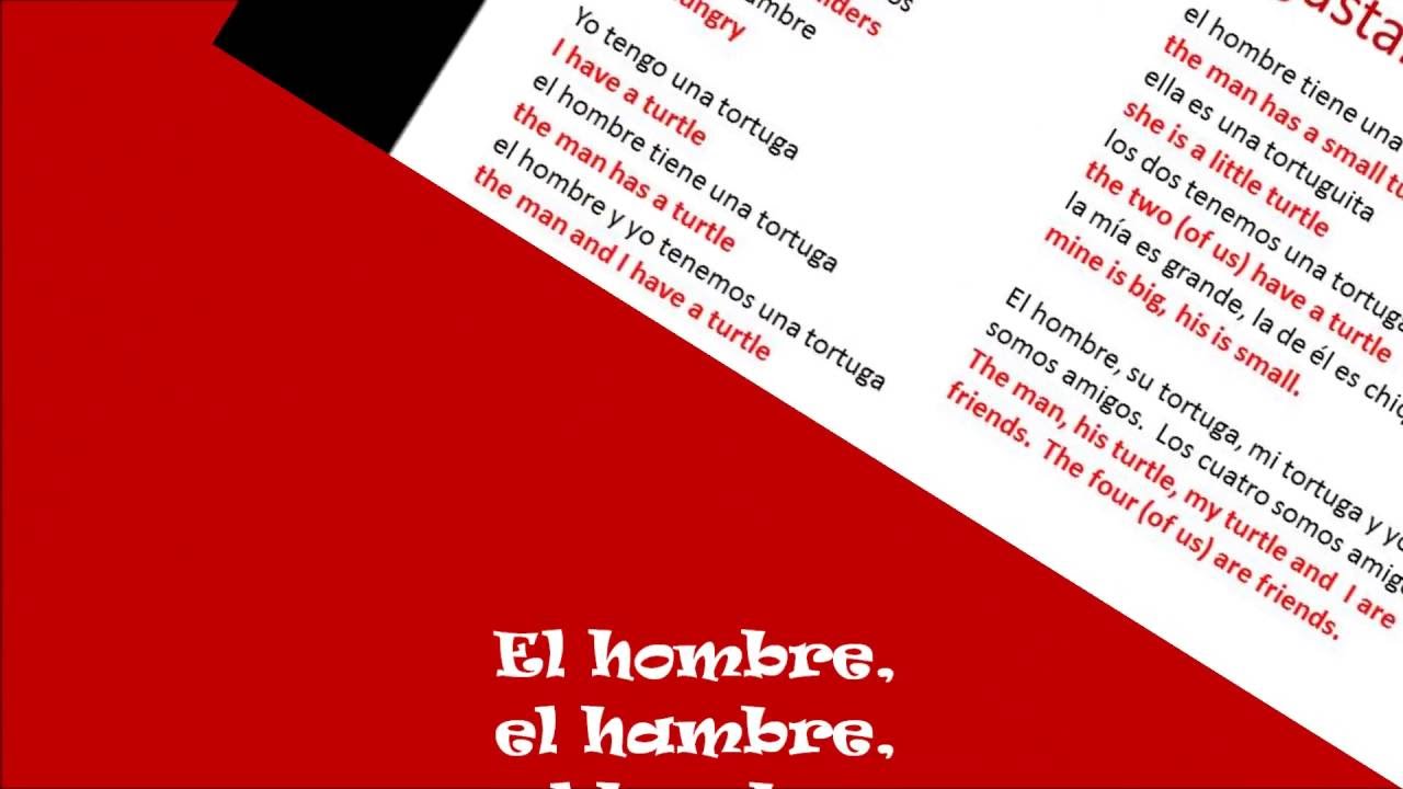 El Hombre, el hambre, el hombro y la hembra translation to English ...