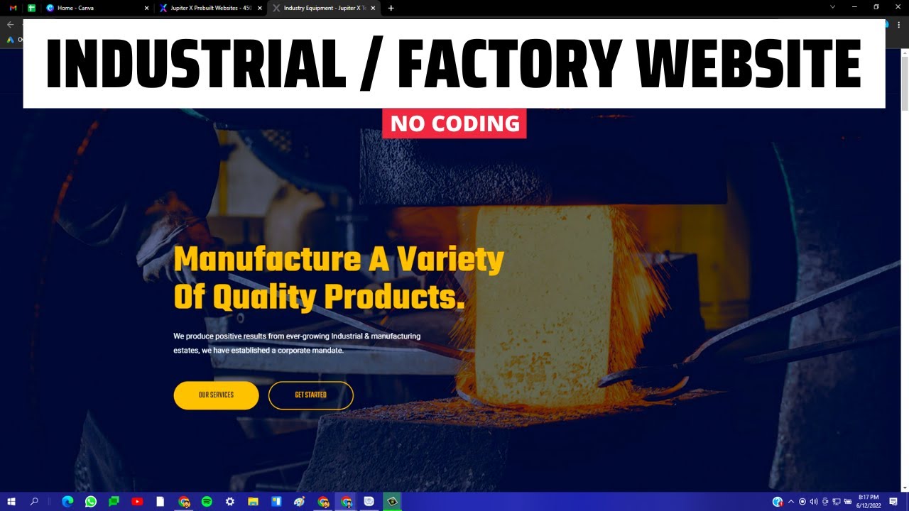 How to Create an Industrial/Factory Website using WordPress 2024 ...