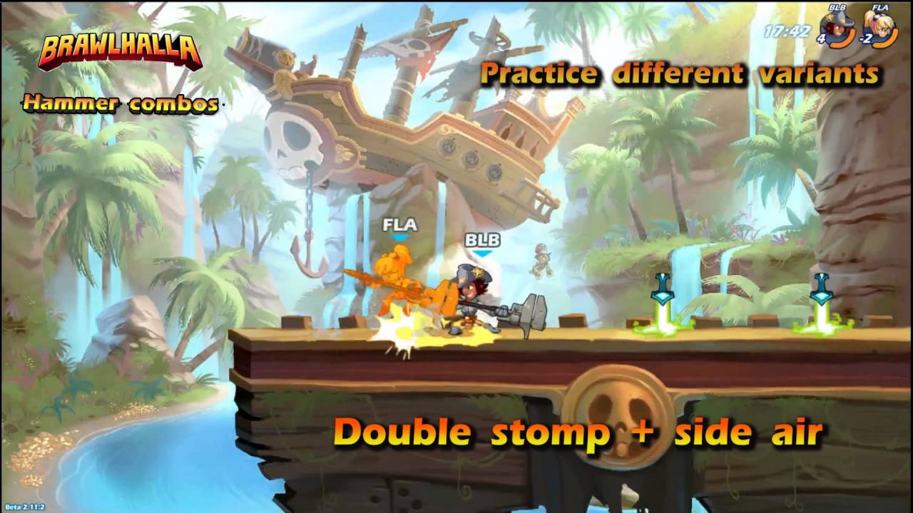 Brawlhalla combos - Hammer - YouTube