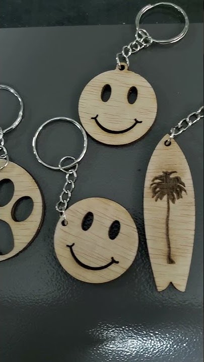 How to make keychain with laser engraver - YouTube