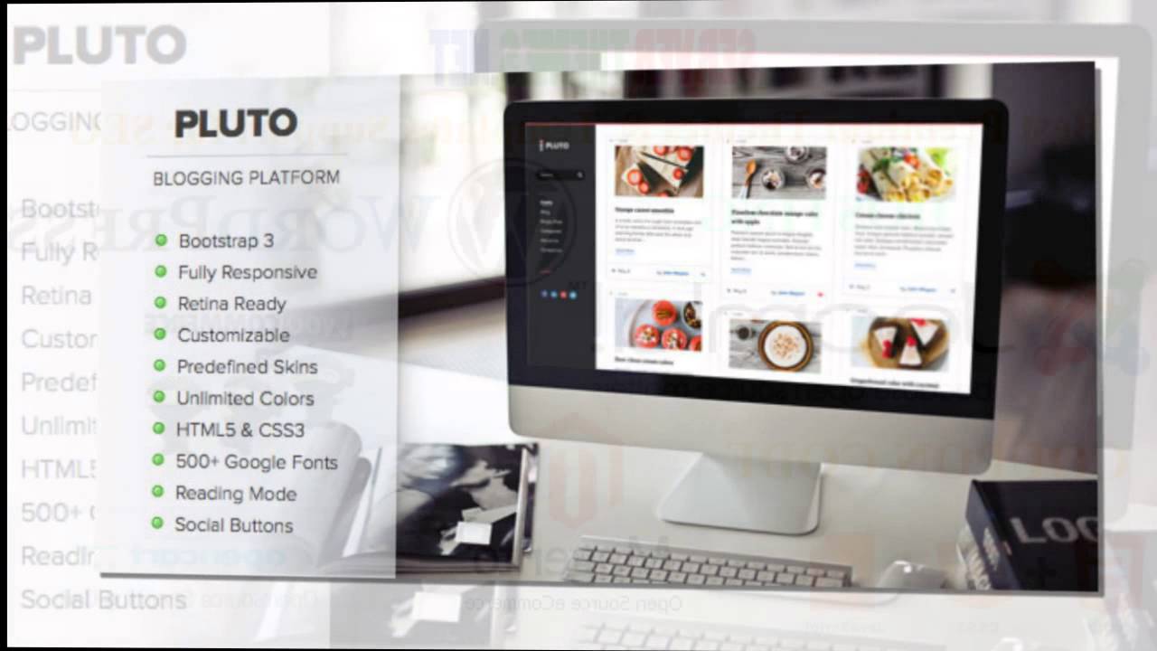 Pluto Clean Personal WordPress Blog Theme - Video ServerThemes.Net - YouTube