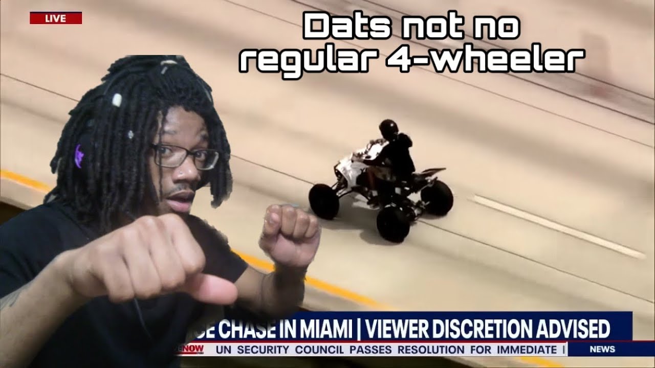 "Got to be Florida" Wild police chase of ATV in Miami - YouTube