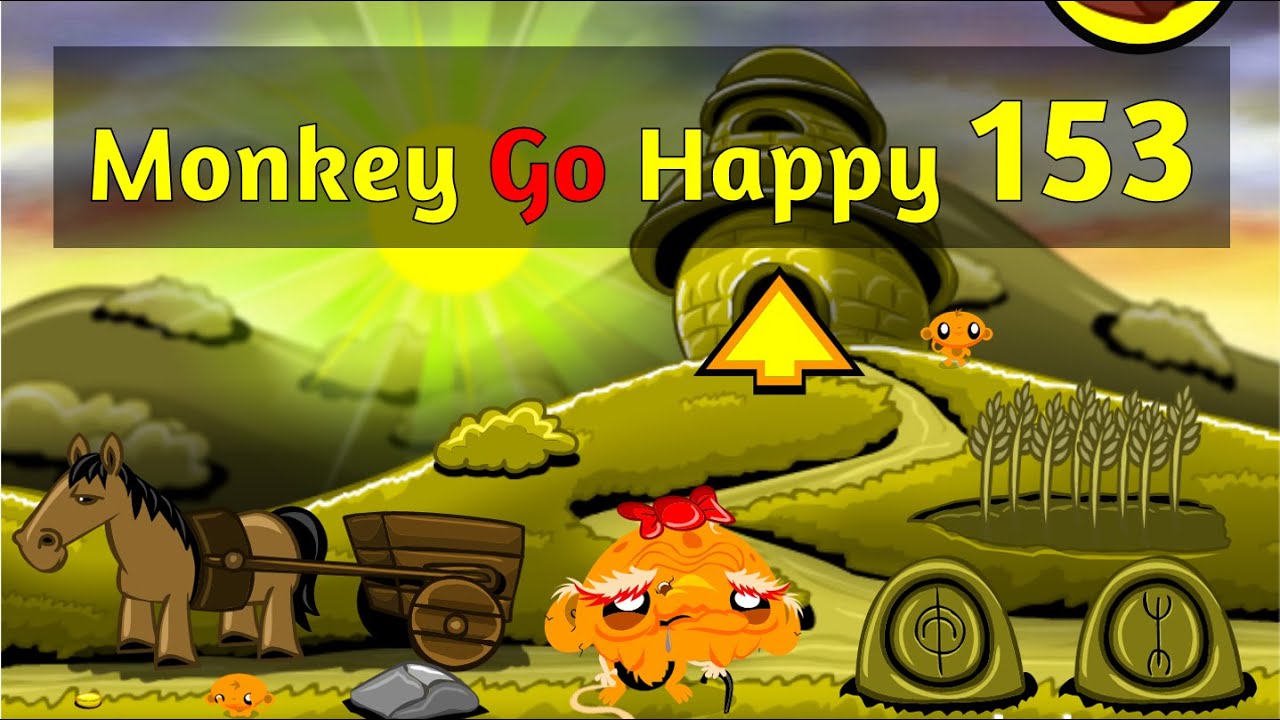 Monkey GO Happy Stage 153 - 4K - Walkthrough - a PencilKids Game - YouTube