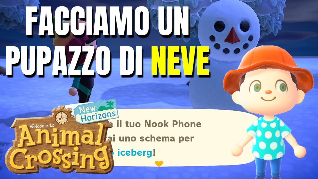 Come fare il pupazzo di neve su Animal Crossing New Horizons - YouTube