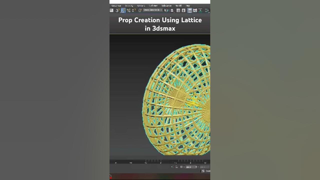 Create Prop using Lattice Modifier in 3dsmax | How to Model it #3d #3dmodeling - YouTube