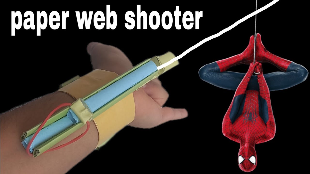How to make a Spider Man Gun which shoots bullets | Simple Paper toy ...