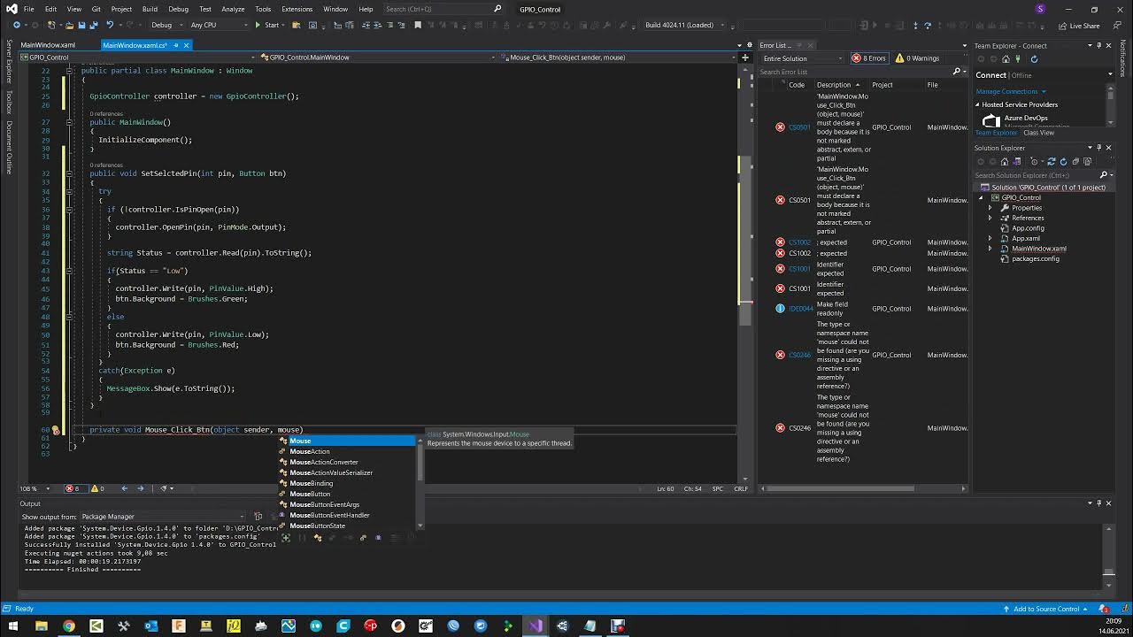 How to control Raspberry Pi4 (Windows10) GPIO from Visual Studio (C# ...