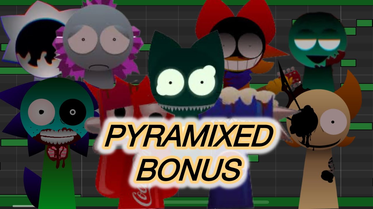 Incredibox Sprunki pyramixed Bonus characters but arranged in ...