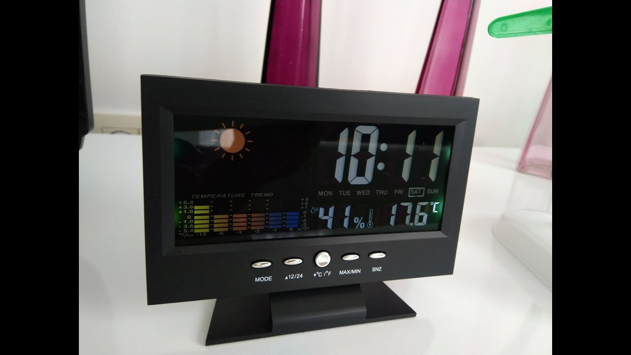 Unboxing & Review NEW IndoorOutdoor LCD Alarm Clock ...
