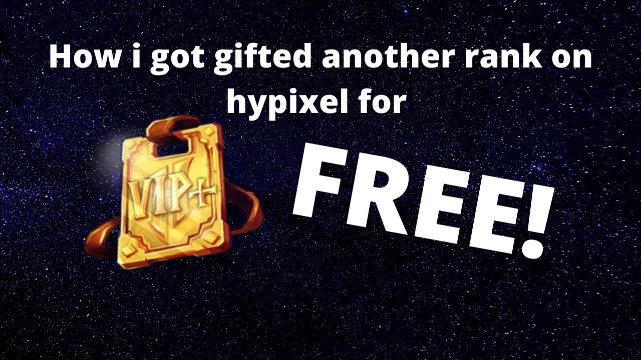 How I got Gifted another rank in hypixel... - YouTube