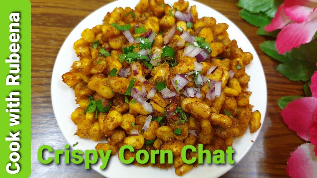 Crispy Corn Chat Recipe | Corn Chat | Spicy Masala Sweet Corn | Quick ...