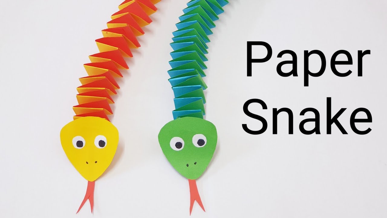 How to make 3D Moving paper snake, paper toys , - YouTube