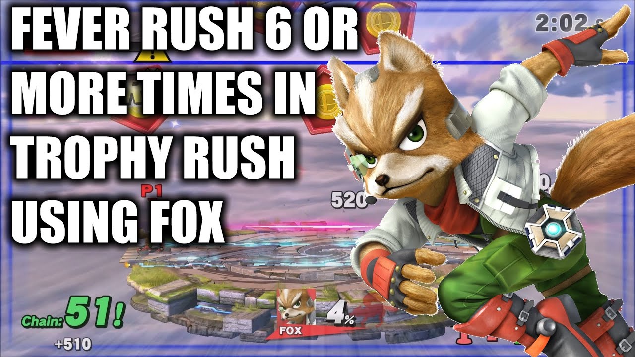 Super Smash Bros Wii U - 6 Fever Rush in Trophy Rush using Fox - YouTube