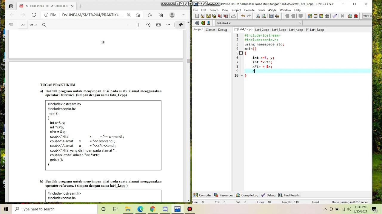 Pertemuan IV Pointer || Lat4_1.cpp - YouTube