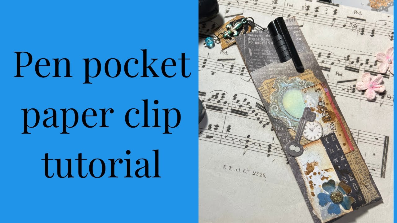 Pen pocket paper clip tutorial - YouTube